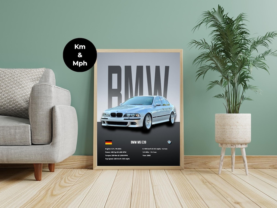 BMW M5 E39 Car Poster: 2003 Supercar Wall Art (digital Download - Etsy