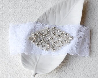 Wedding Garter Bridal Garter Set White or Ivory Lace Garter | Etsy
