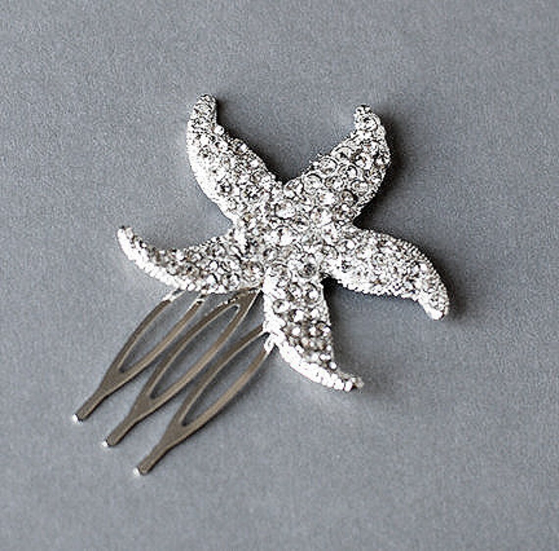 Bridal Rhinestone Hair Comb Crystal Starfish Hair Comb Hair - Etsy