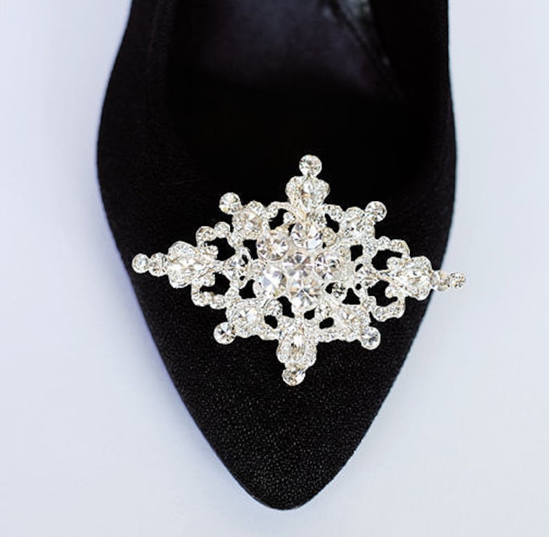 Bridal Shoe Clips Crystal Rhinestone Shoe Clips Wedding Party (set of 2 ...