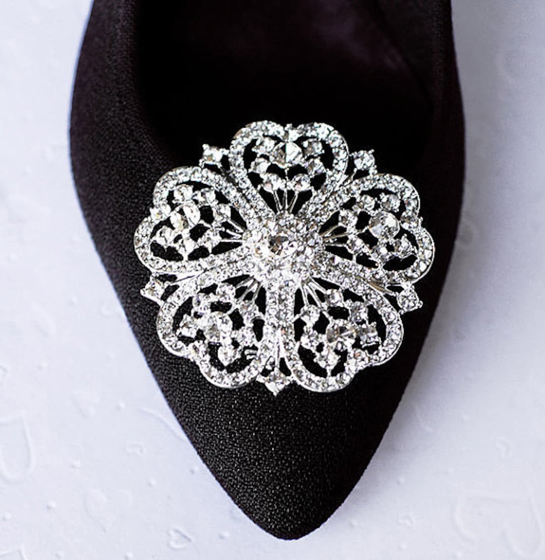 Bridal Shoe Clips Crystal Rhinestone Shoe Clips Wedding Party (set of 2 ...