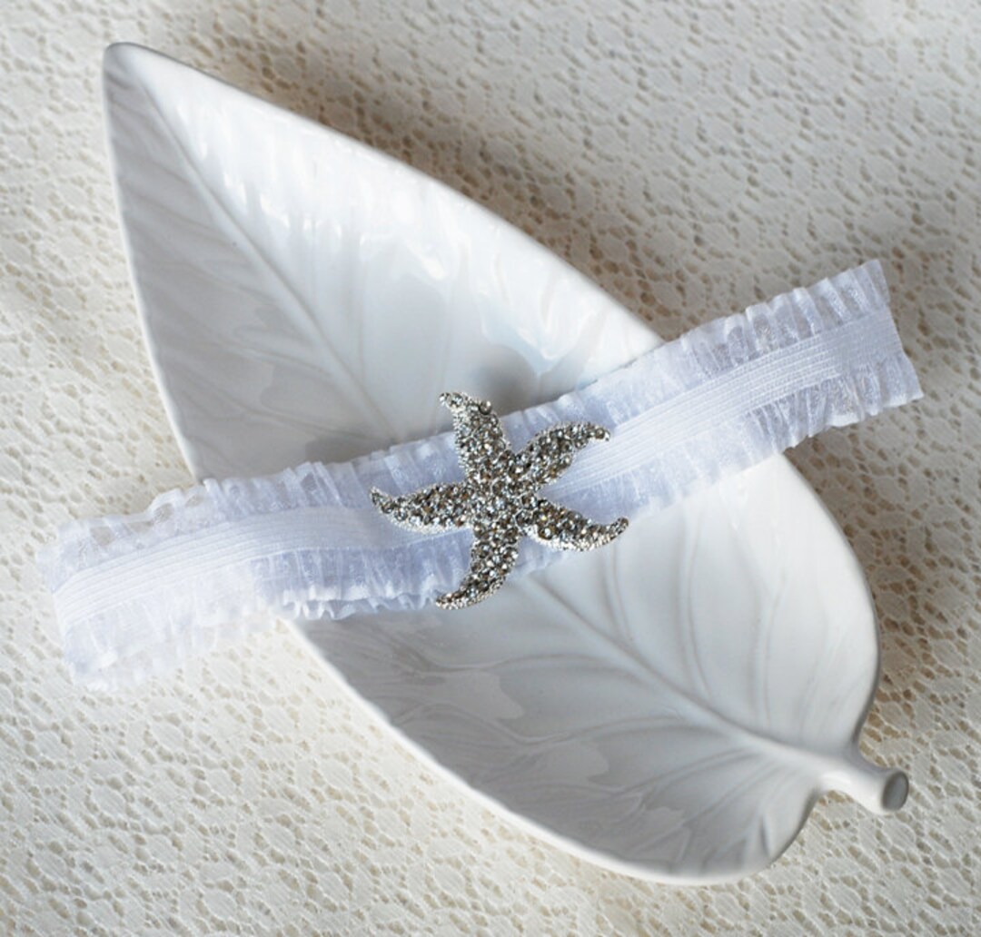Wedding Garter Bridal Garter Set White Lace Garter Belt Rhinestone ...