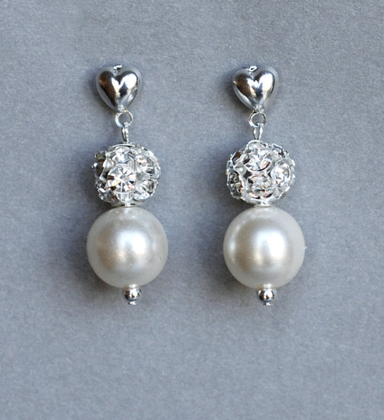 Bridal Pearl Rhinestone Necklace Bracelet Earring Crystal - Etsy