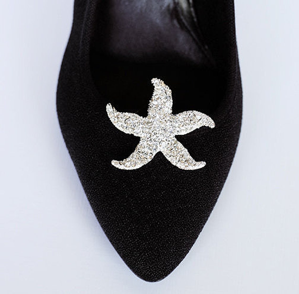Bridal Shoe Clips Crystal Rhinestone Shoe Clips Starfish Beach Wedding ...