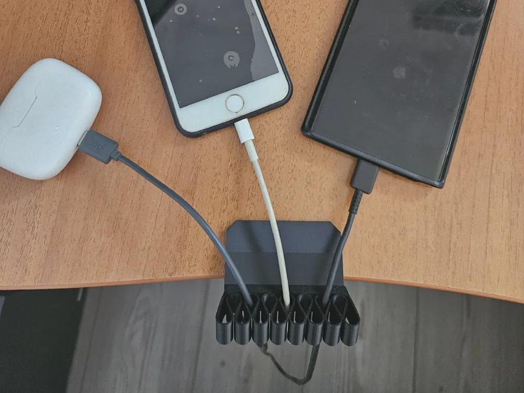 Cable Organizer – 3D Printed Desk Cord Holder | Wire Management Gadget ...