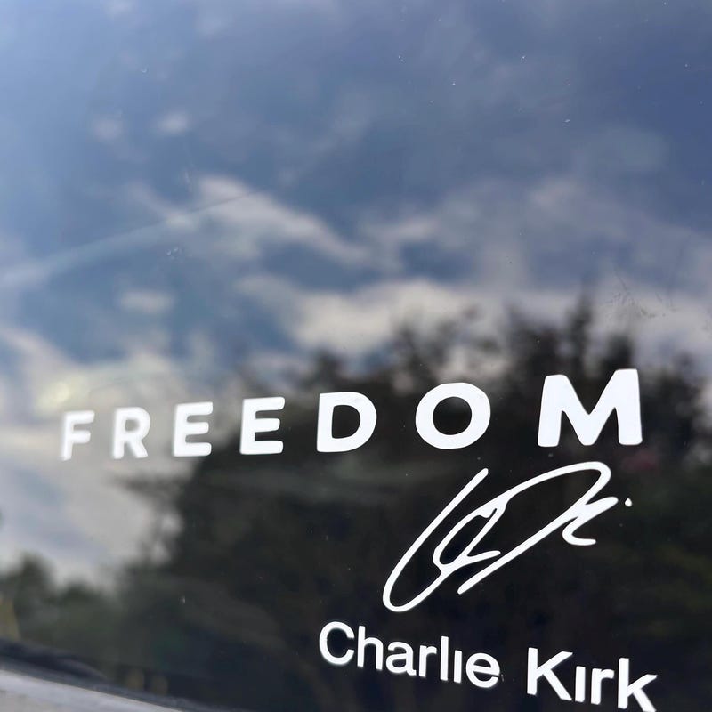 Charlie Kirk Car Decal - Etsy
