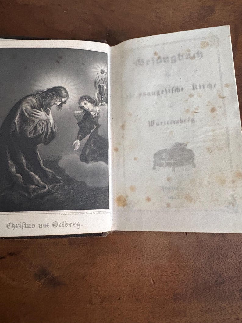 Antique German Hymnal Book | 1853 Leather Bound Gesangbuch - Etsy