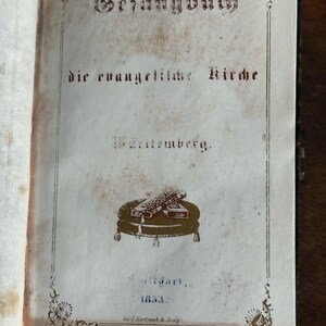 Antique German Hymnal Book | 1853 Leather Bound Gesangbuch - Etsy
