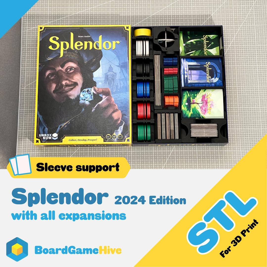 Splendor 2024 Edition Insert STL: All Expansions Organizer (digital ...