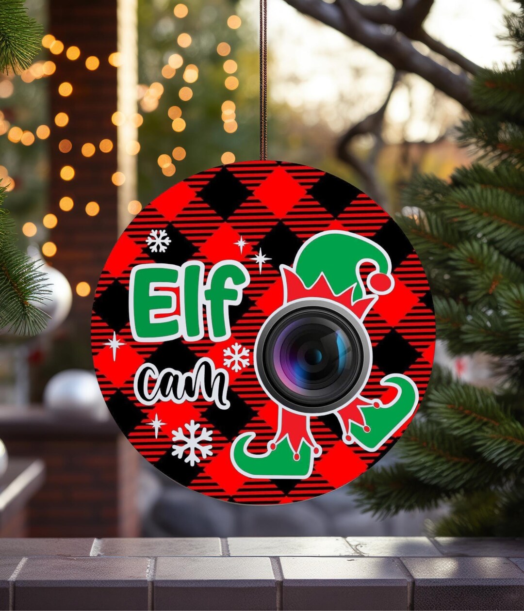Funny Elf Cam Christmas Ornament | Personalized - Etsy