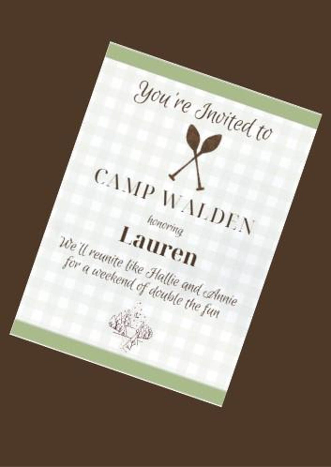 Parent Trap Editable Invitation, Itinerary, and Packing List Template ...