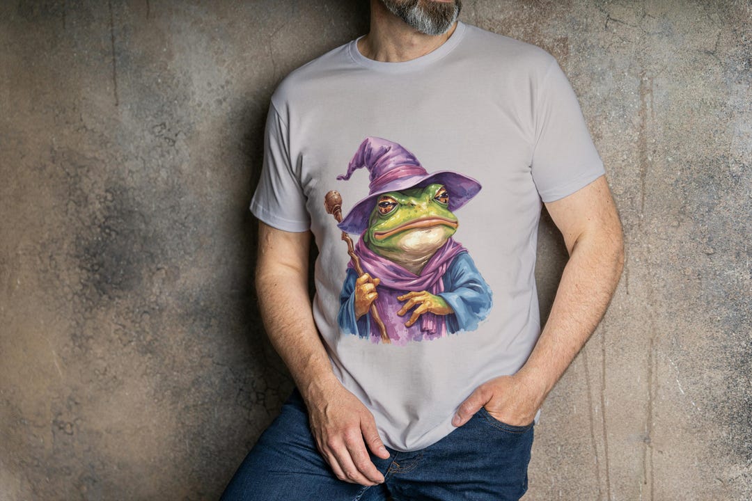 Grumpy Wizard Frog Clipart: Sarcastic Fantasy Creature (PNG Instant ...
