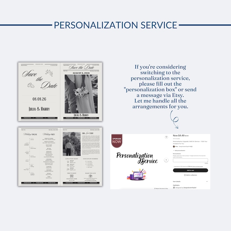 Save the Date Newspaper Template Canva, Wedding Save the Date ...