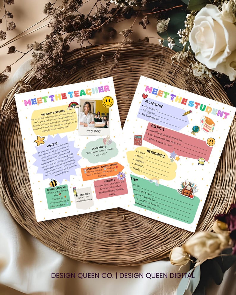 Editable Meet the Teacher Meet the Student Template Back to School ...