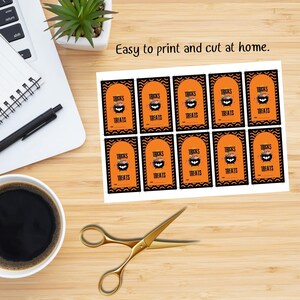 Retro Halloween Gift Tags Bundle | Printable Trick or Treat Favor Tags ...