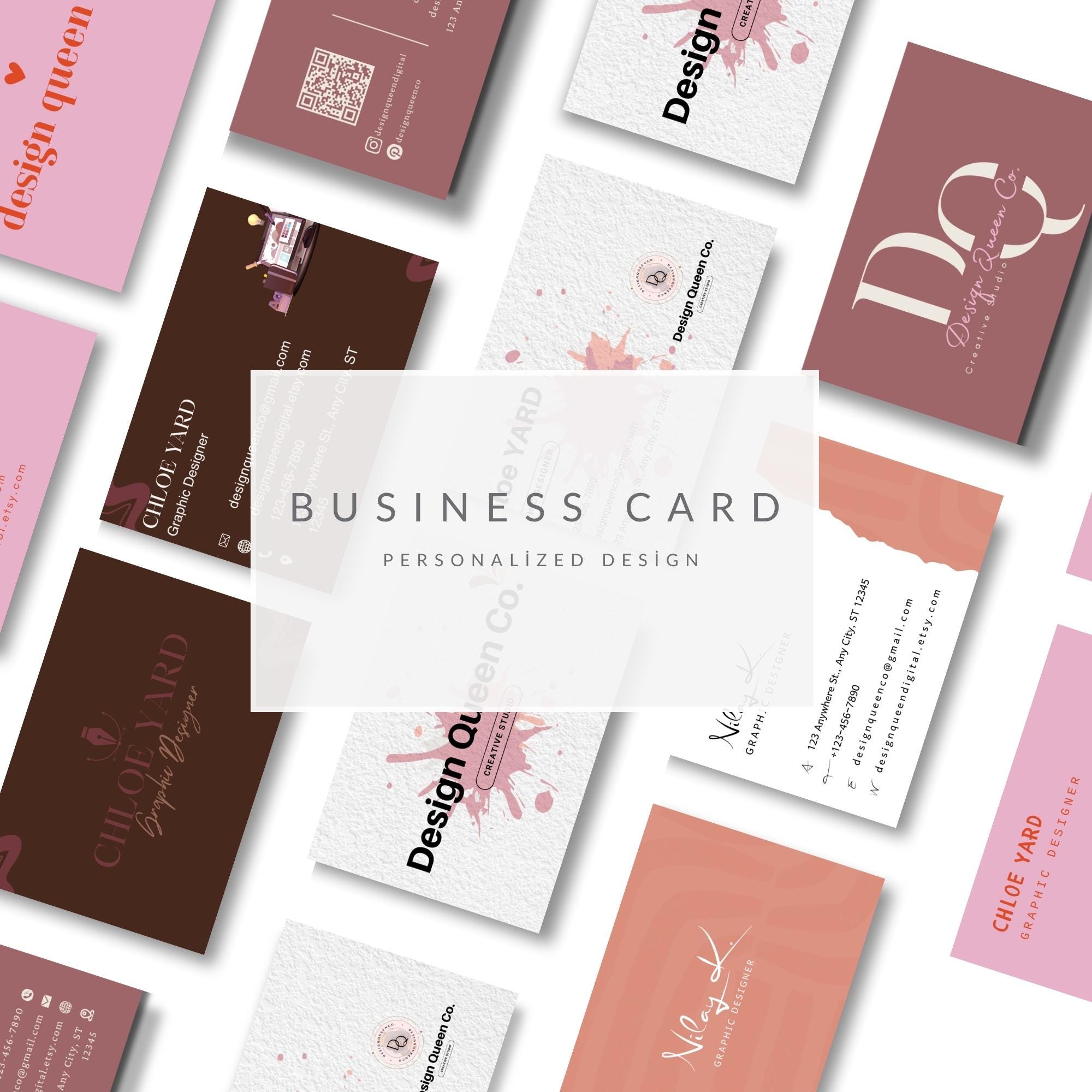 Custom Minimalist QR Code Business Card, Elegant Design Business Card ...