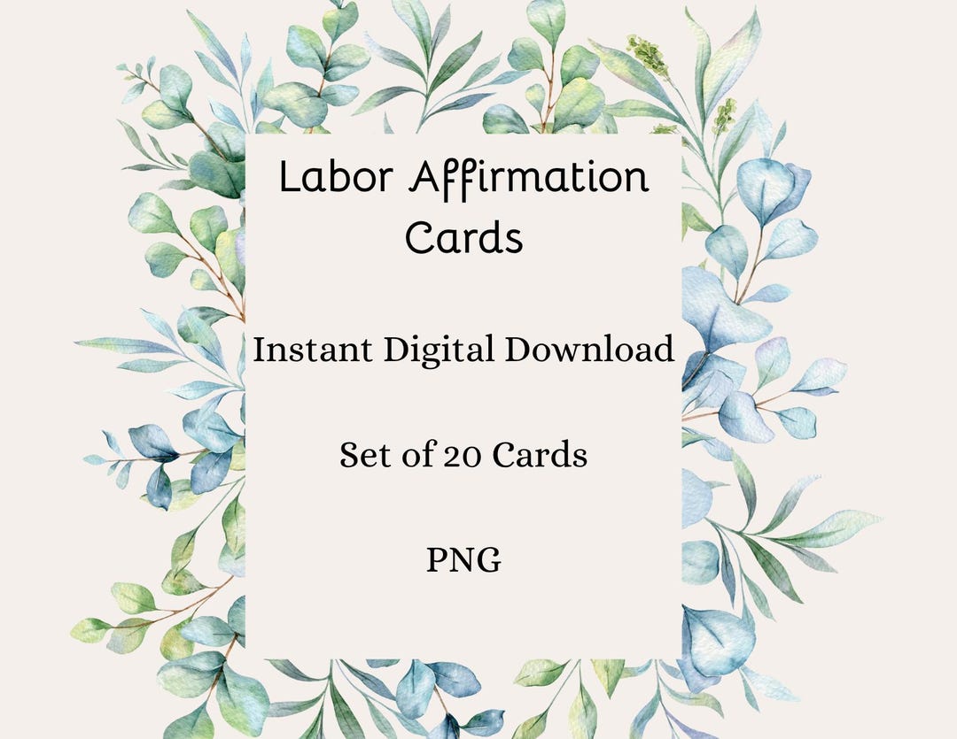 Labor Affirmation Cards: Printable Mantras for Moms-to-be - Etsy