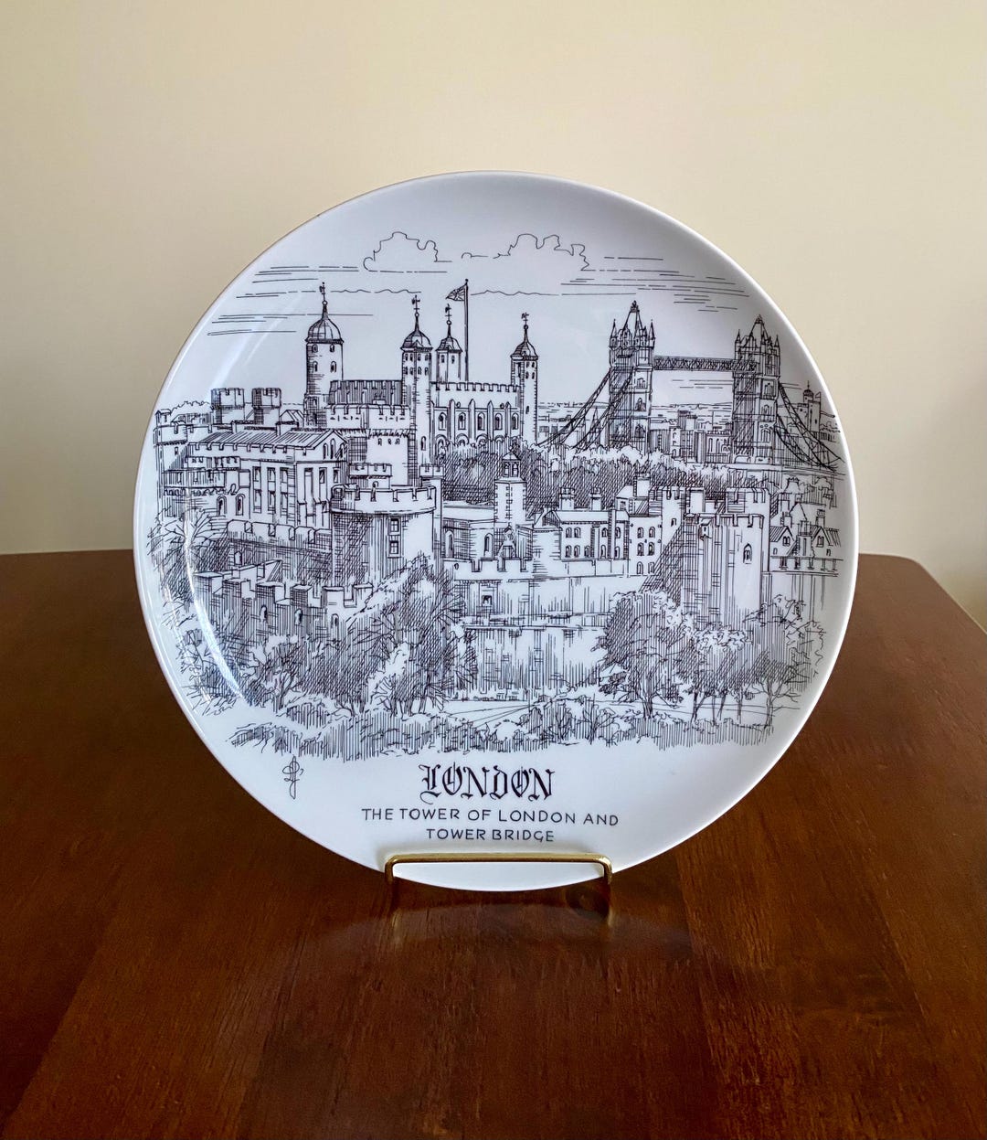 Vintage Tower of London Decorative Plate - 9" Souvenir Wall Hanging - Etsy