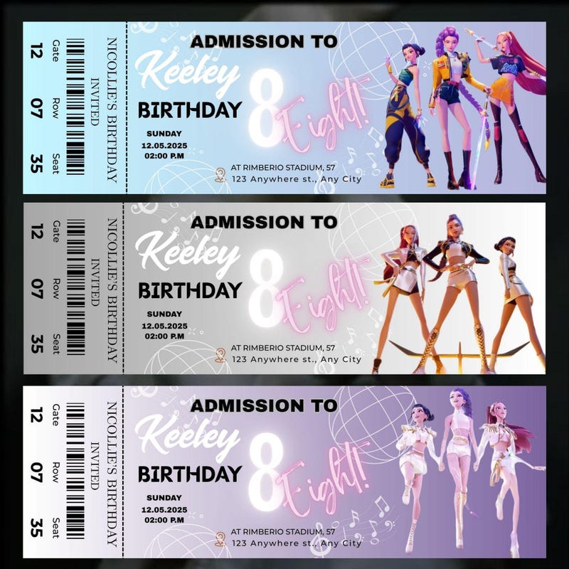 Kpop Demon Hunters Bday Card - Etsy