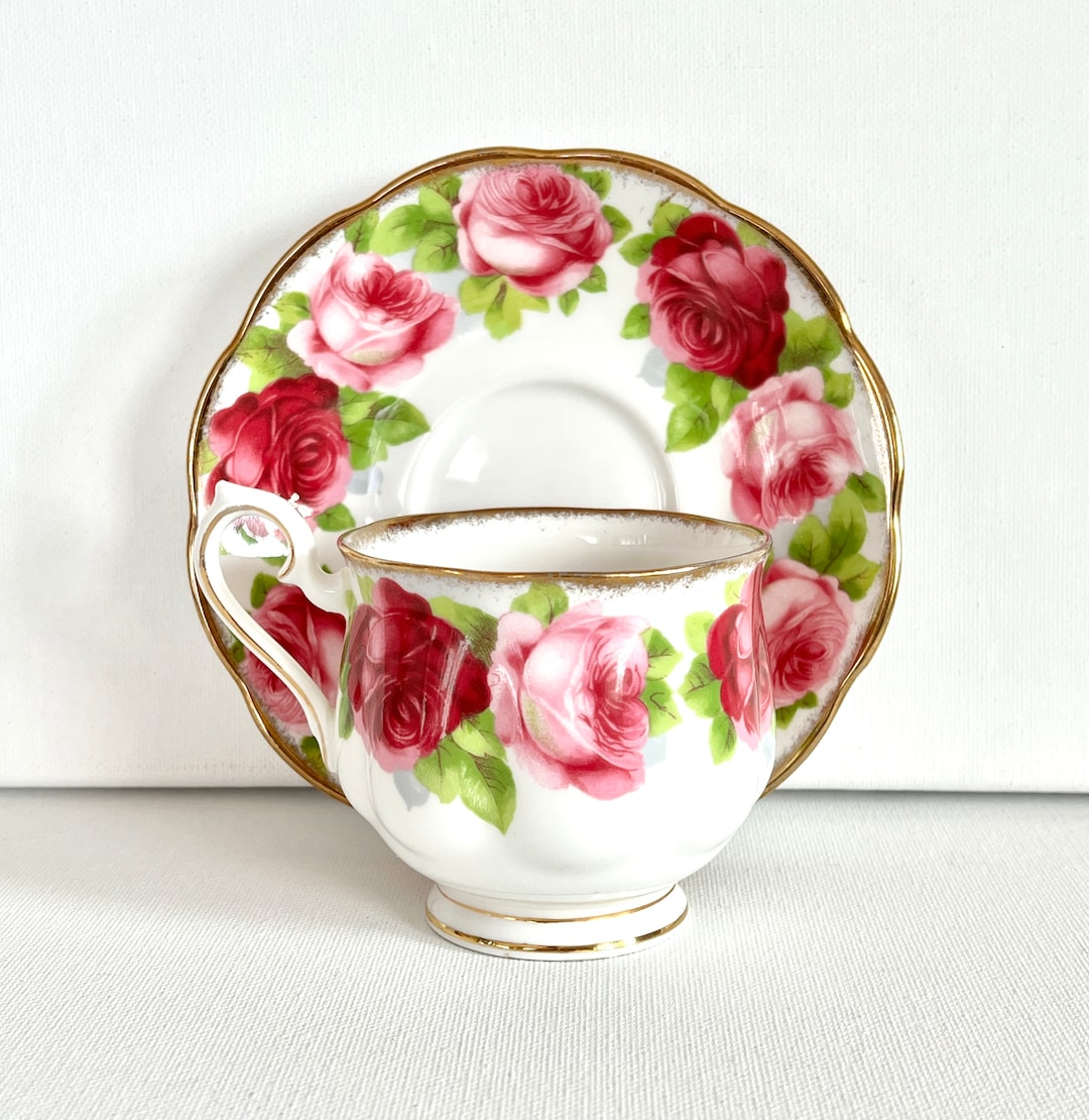 Old ENGLISH Rose Tea Cup & Saucer Set, Royal Albert Collectable Tea Set ...
