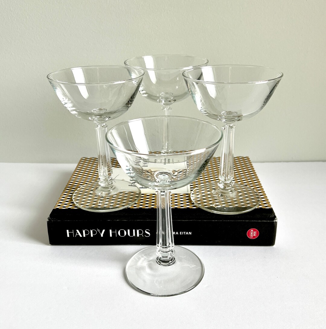 Simply CLASSIC Coupe Glasses, Set of 4 Vintage Champagne Cocktail ...