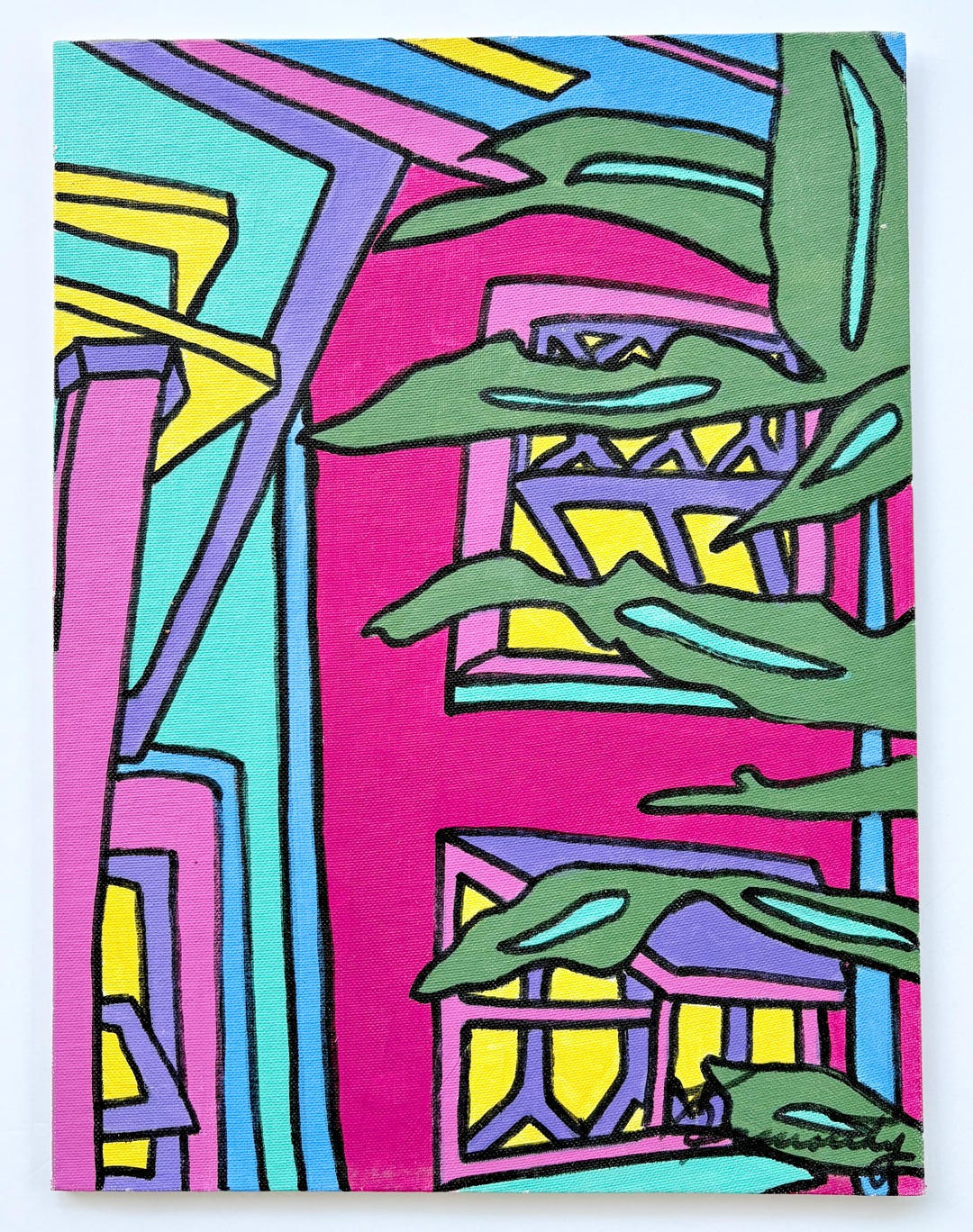 1980's MOD Abstract Painting, Artist Signed Original Art, Wall Decor - Etsy