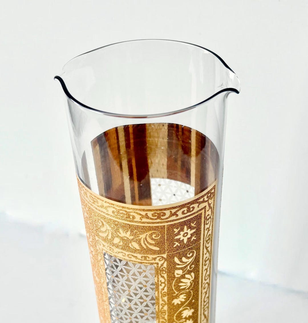 Mid Century PASINSKI Martini Cocktail Mixer, 22K Gold Embossed Barware ...