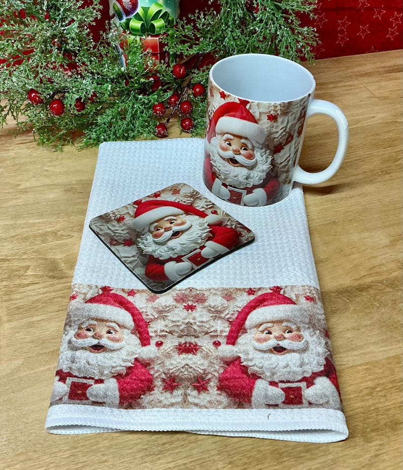 Personalized Santa Coffee Mug Gift Set - Christmas Cheer - Etsy