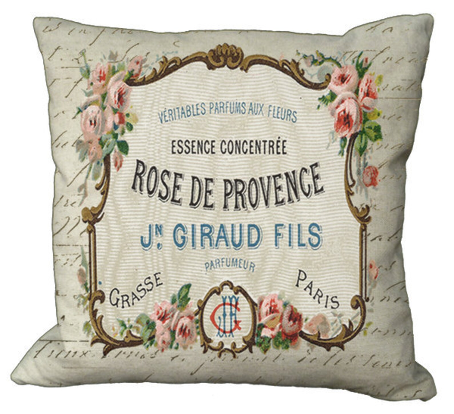 French Rose Natural Perfume Label Choice of 14x14 16x16 18x18 | Etsy