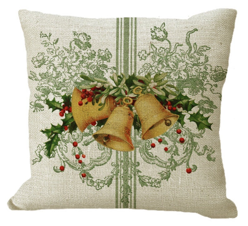 Grainsack Christmas Mistletoe Bells & Holly on Flourish in | Etsy