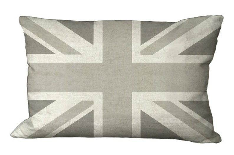 Gray Union Jack Oblong or Square in Choice of 16x12 18x12 - Etsy