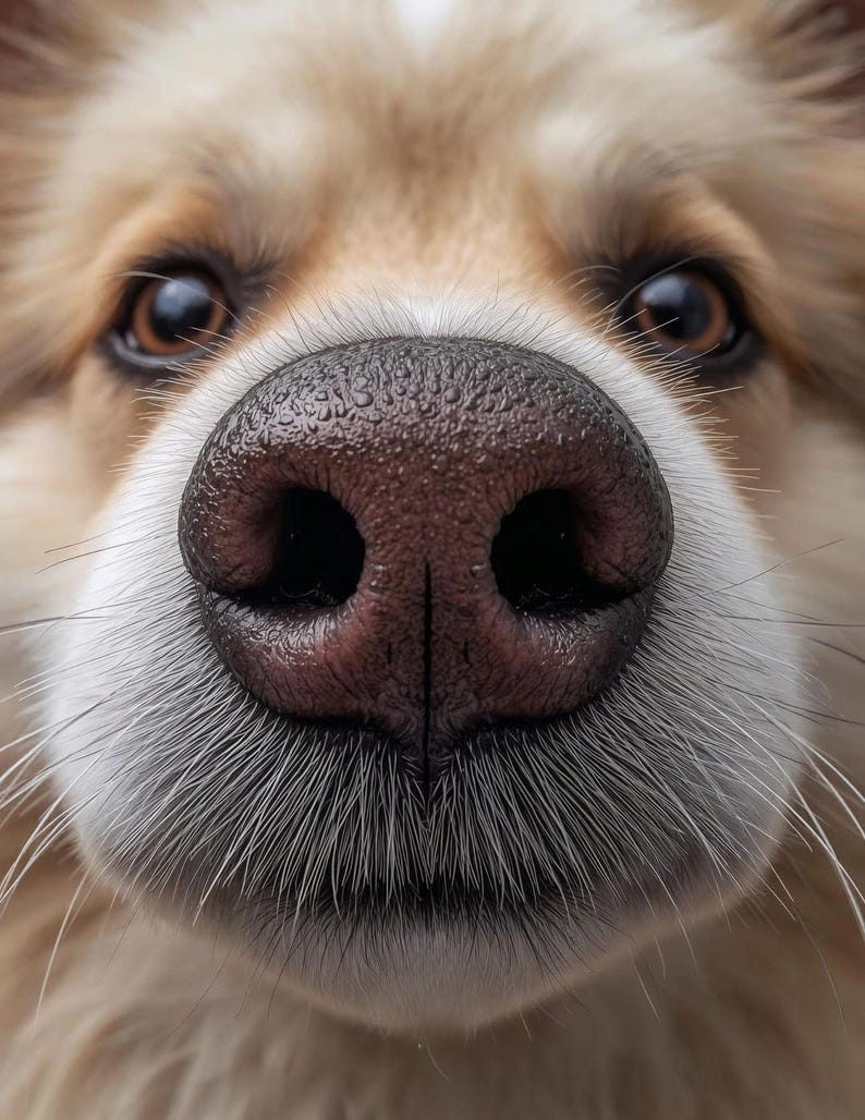 Funny Dog Nose Close-up Prints, Fisheye Perspective Gallery Wall Set ...