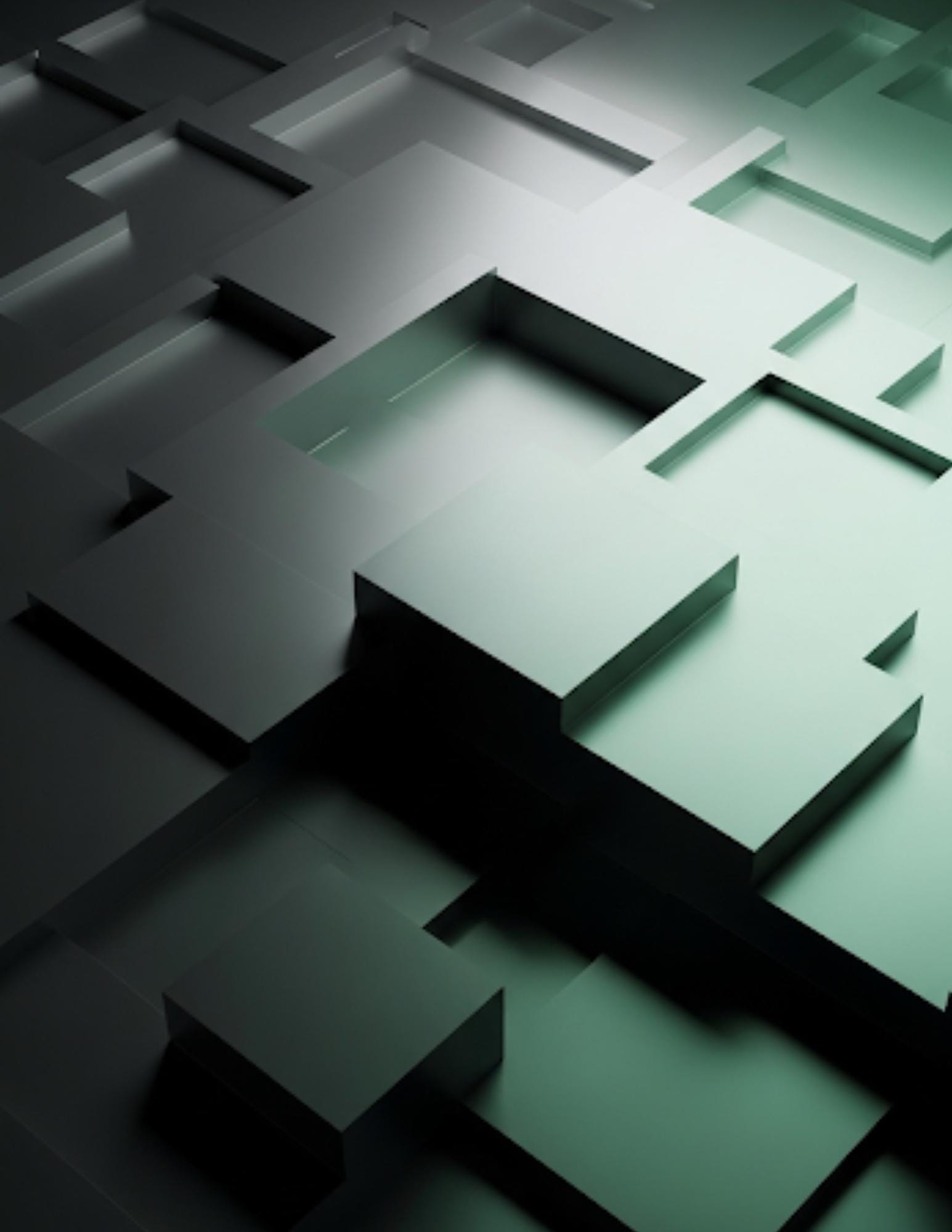 Abstract 3D Art Print, Digital Download, Metallic Cubes - Etsy