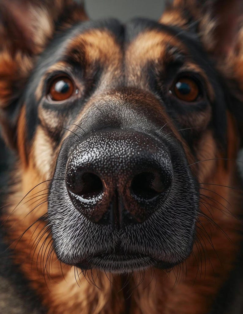 Funny Dog Nose Close-up Prints, Fisheye Perspective Gallery Wall Set ...