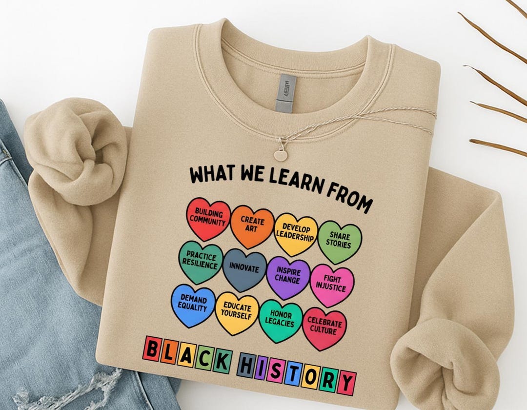 What We Learn From Black History Sweatshirt, Black History Month Shirt ...