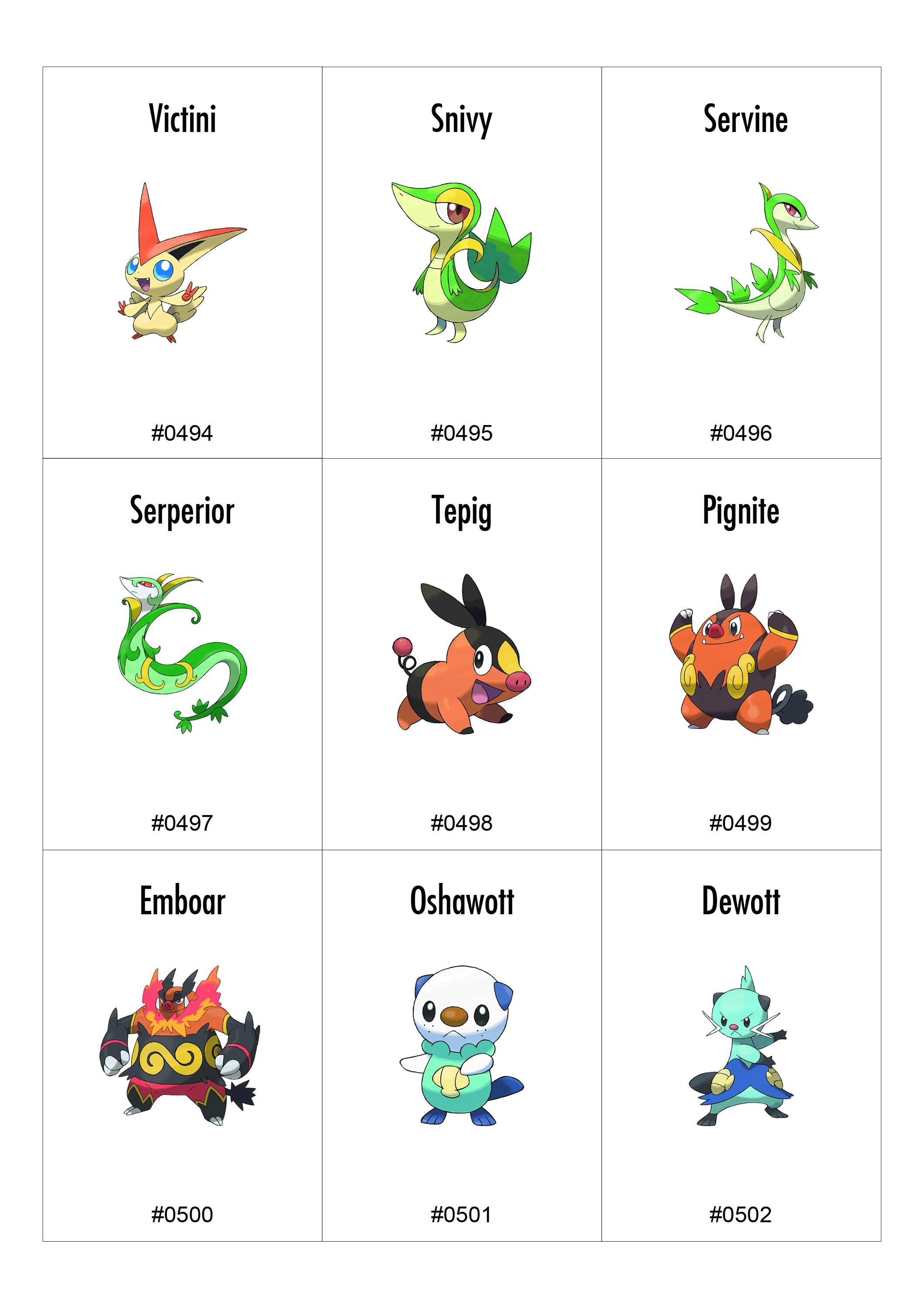 National Pokédex Master Set, Printable Pokémon Binder Tracker (PDF ...