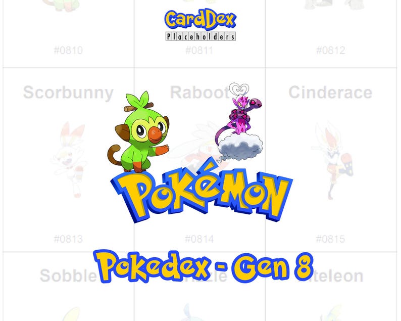 Printable Galar Pokédex Tracker: Gen 8 Binder Placeholders (PDF ...