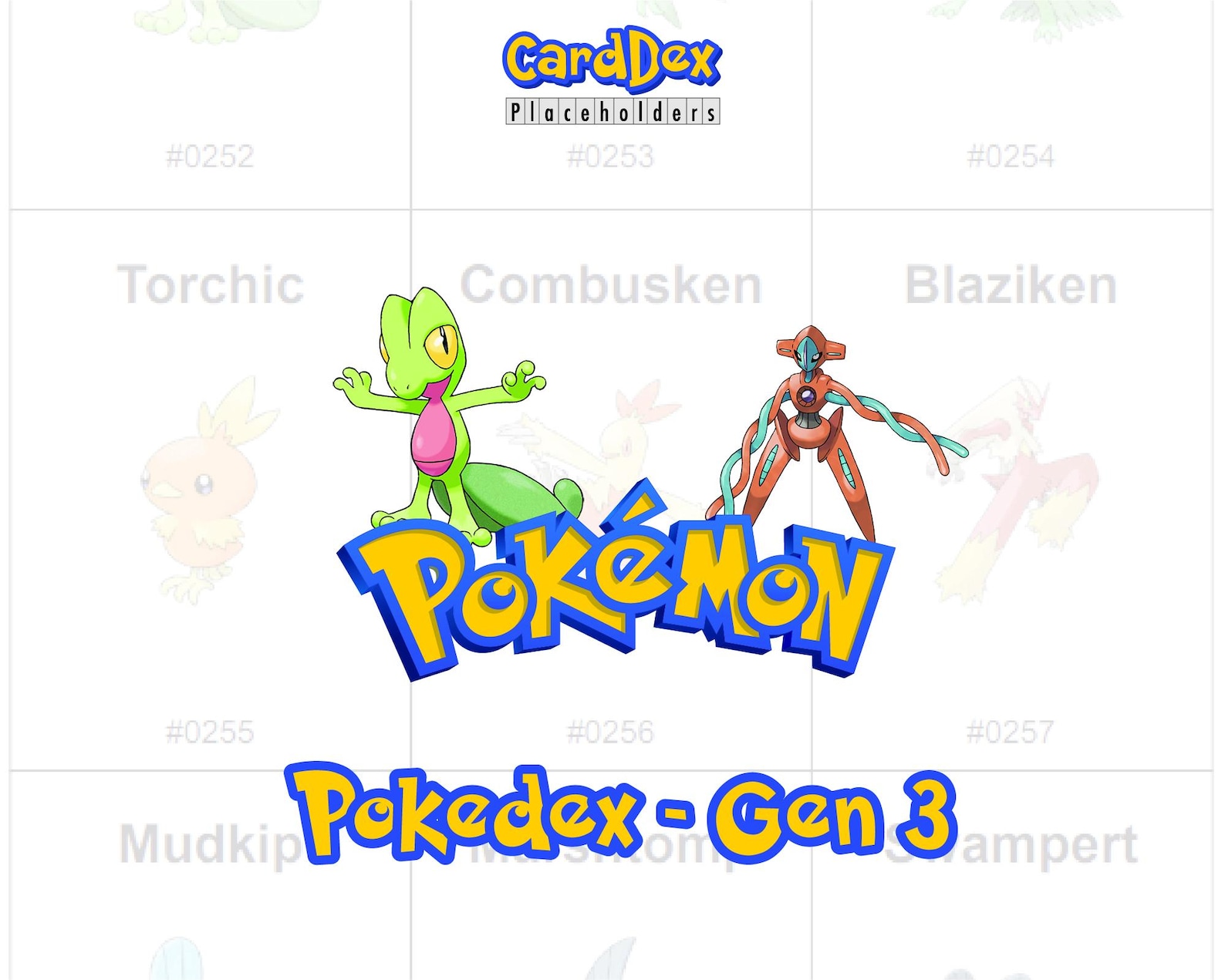 Pokémon Gen 3 Pokédex Tracker – Printable Binder Placeholders (PDF ...
