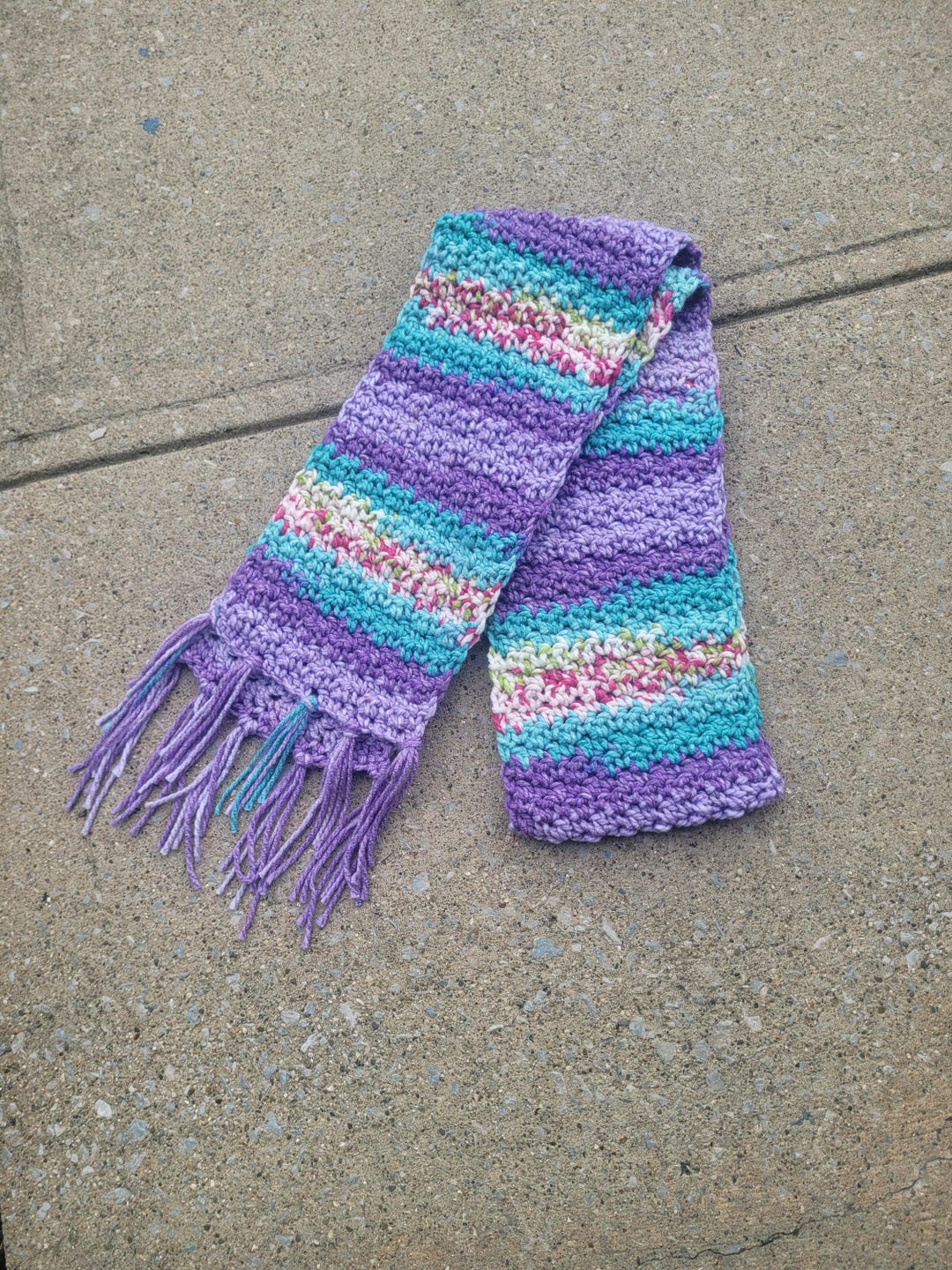 Winter Scarf - Chunky Winter Scarf - Crocheted Scarf - Knitted Scarf ...