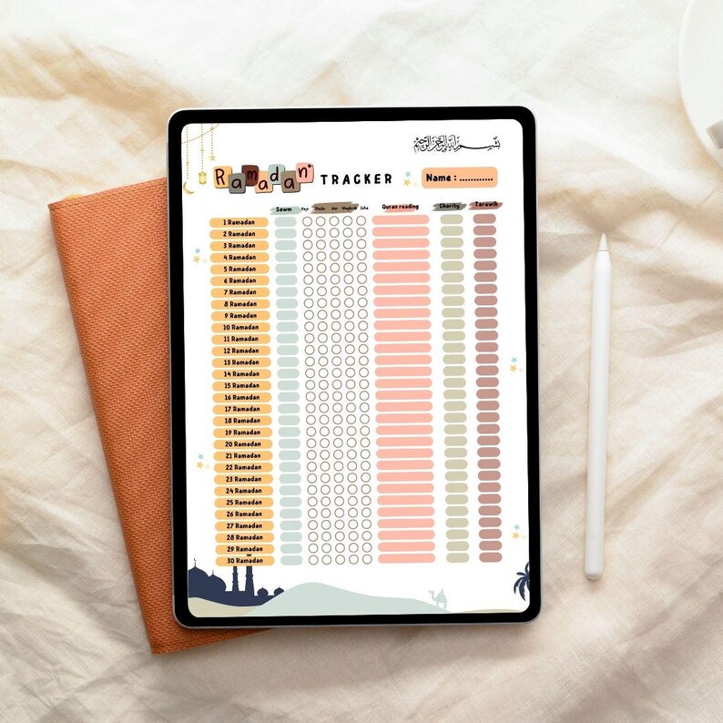 Ramadan Tracker Printable PDF | Kids Ramadan Ibadah Chart | Islamic ...
