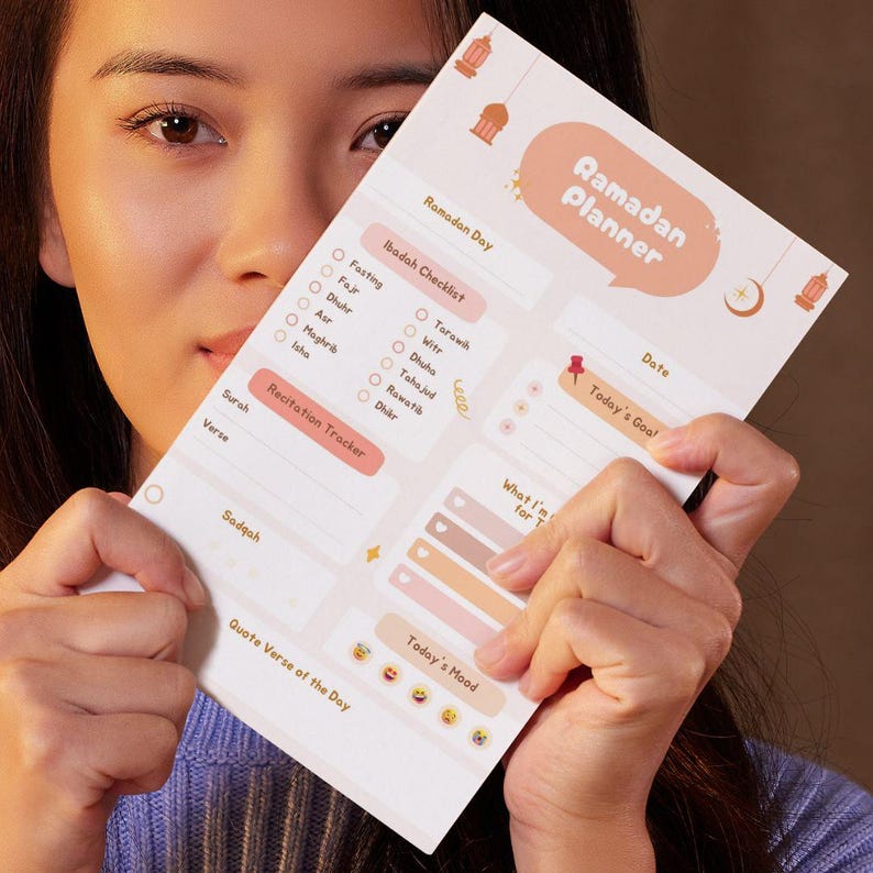Ramadan Planner Printable, Daily Ibadah Checklist, Salah & Quran ...