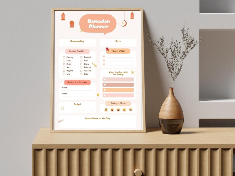 Ramadan Planner Printable, Daily Ibadah Checklist, Salah & Quran ...
