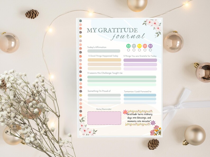 My Gratitude Journal Printable – Daily Affirmation & Reflection ...