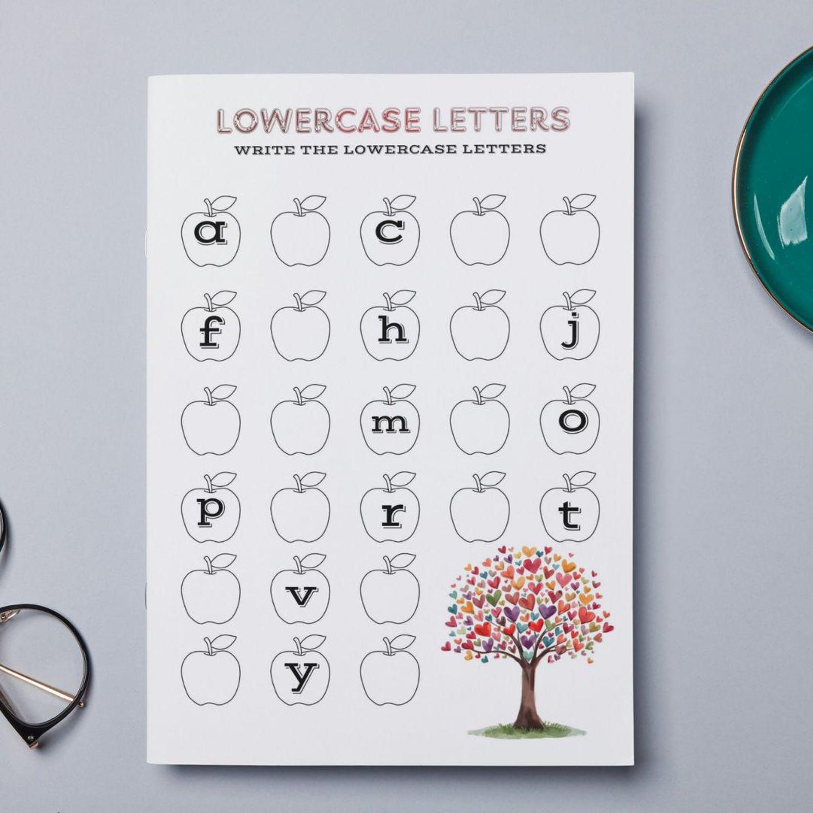 Lowercase Letters Worksheet Printable, Alphabet Writing Practice for ...