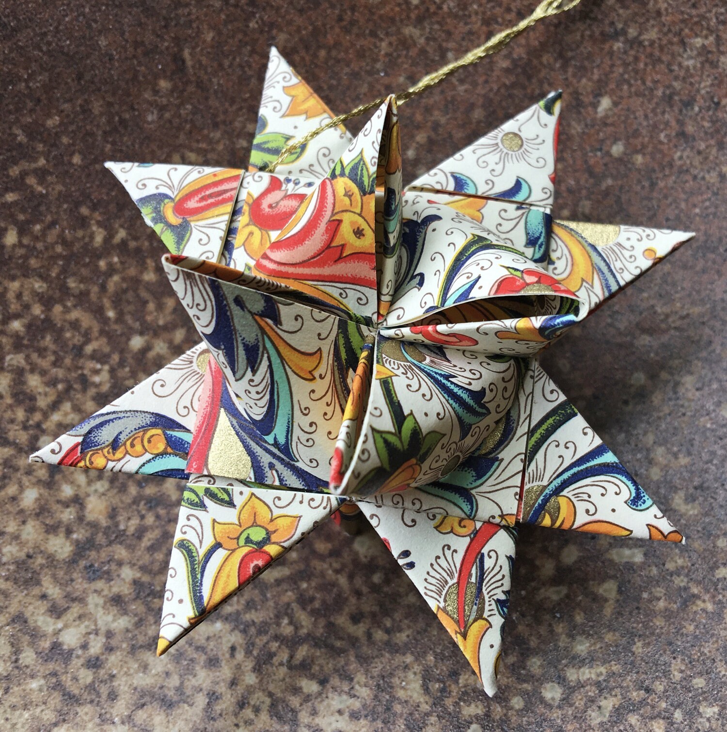 Small Traditional Florentine Designs in Red Green and Yellow Are ...