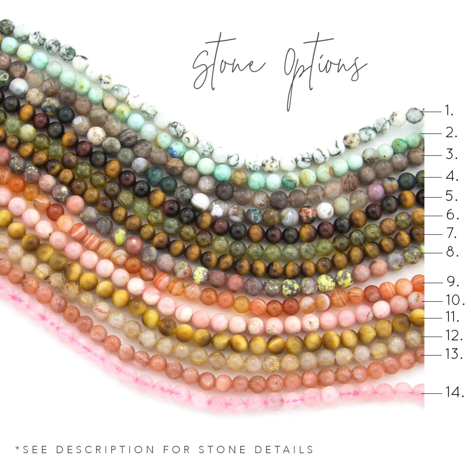 Simple Gemstone Necklace Sterling Silver Rose Gold Gold - Etsy