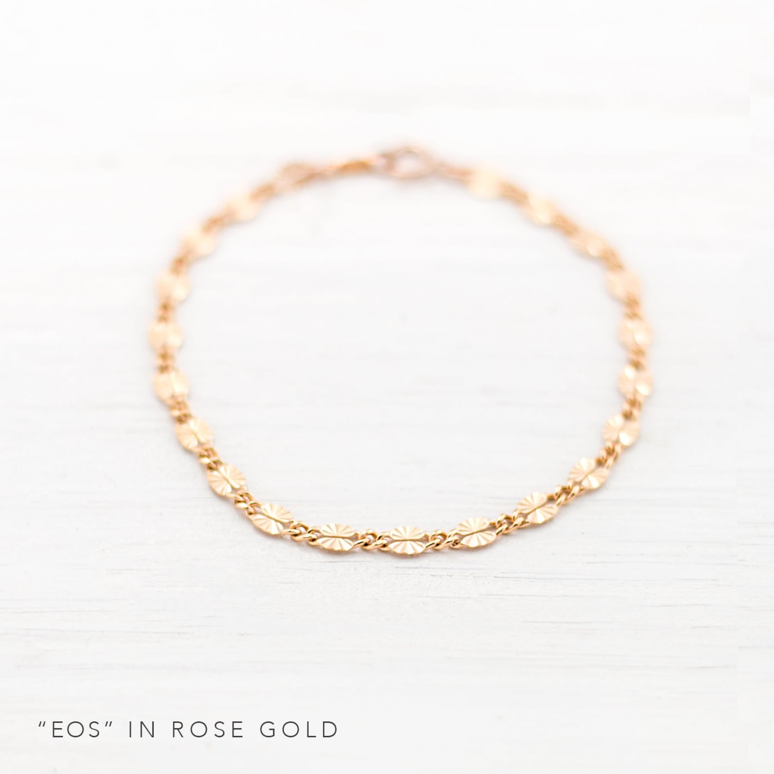 Simple Rose Gold Chain Bracelet, Minimalist Rose Gold Necklace ...