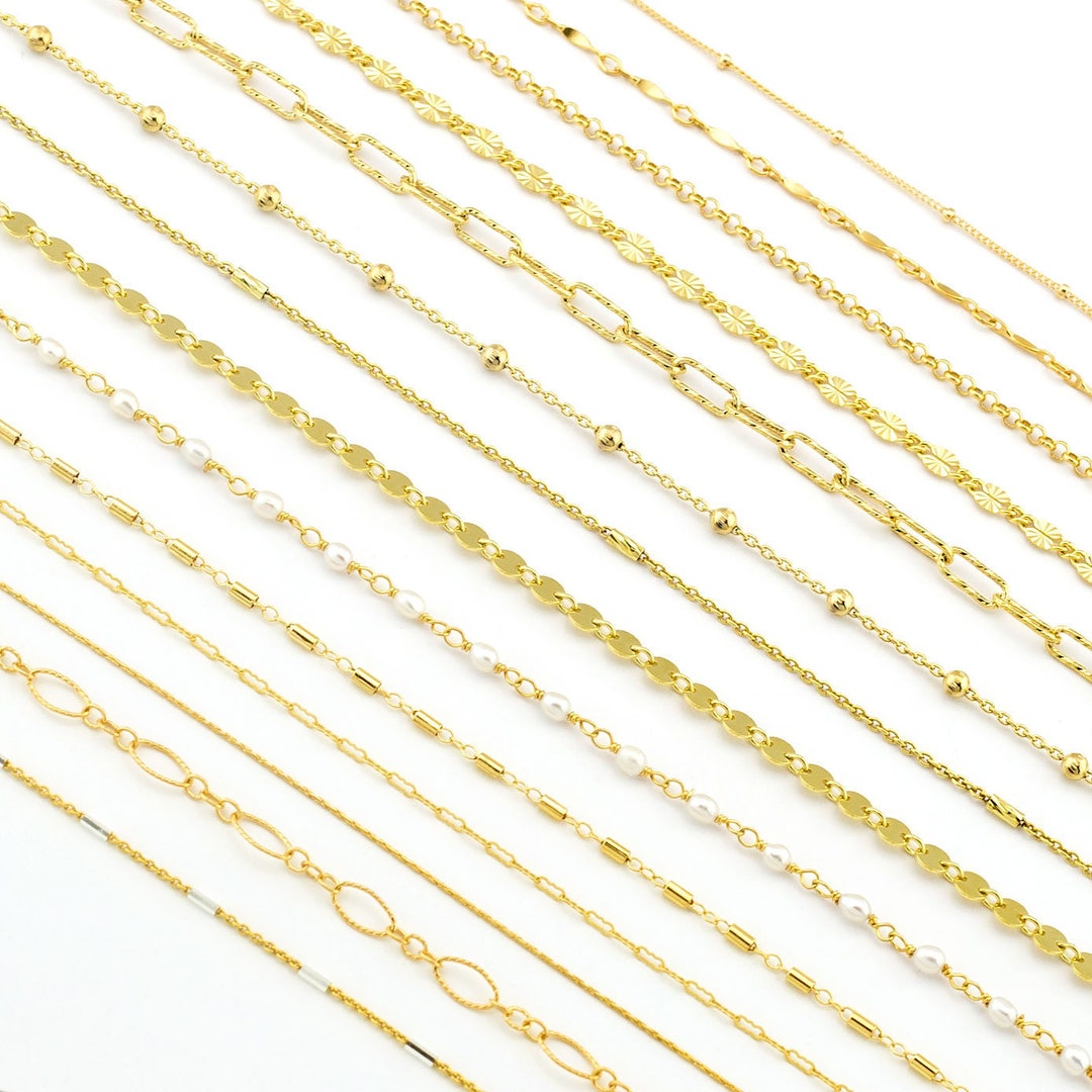 Dainty Gold Chain Necklaces, Delicate Gold Chokers, Minimalist Jewelry ...