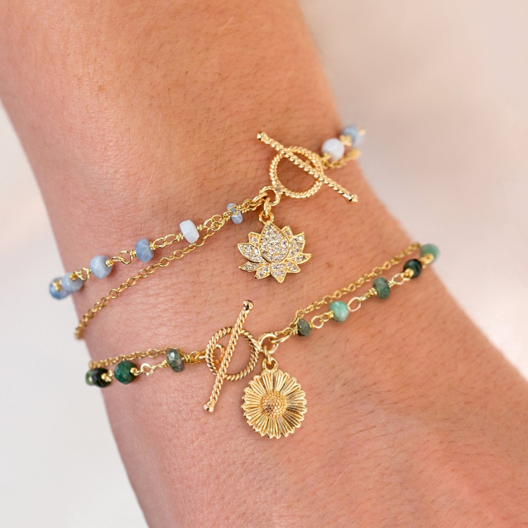 Stacking Charm Bracelets, Colorful Beaded Rosary Chains, Personalized ...