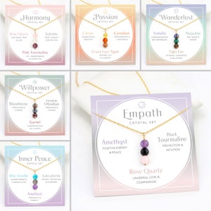 Empath Protection Necklace, Amethyst Black Tourmaline Rose Quartz ...